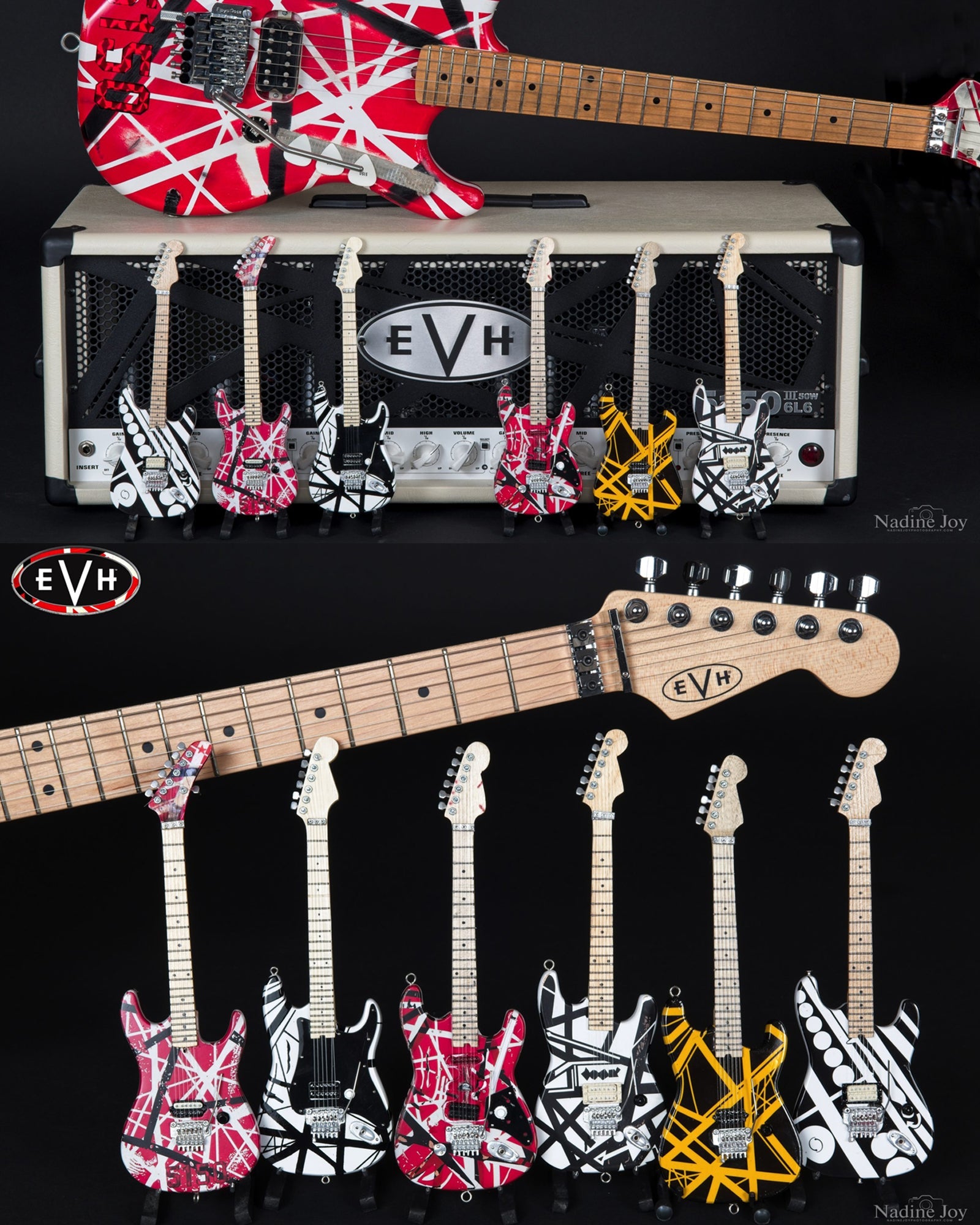 EVH Set of 6 Eddie Van Halen Mini Guitar Replica Collectibles - Offici ...